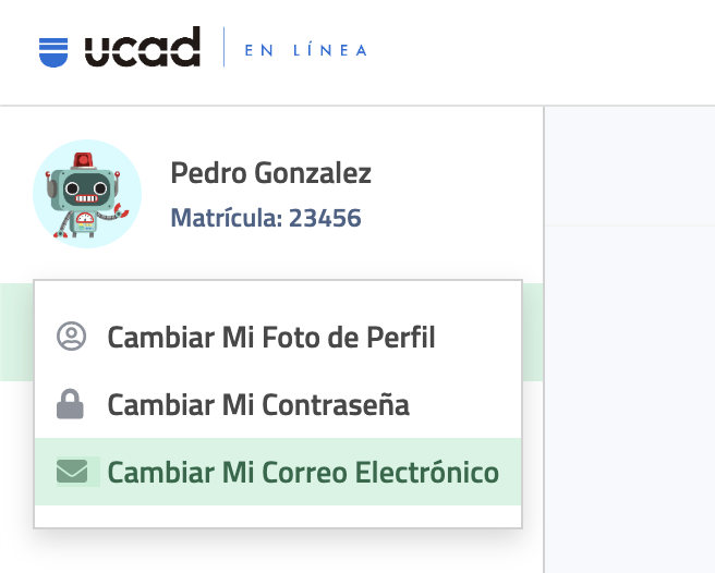 ¿Cómo puedo cambiar el correo electrónico registrado en mi cuenta dentro de Aula Virtual ...